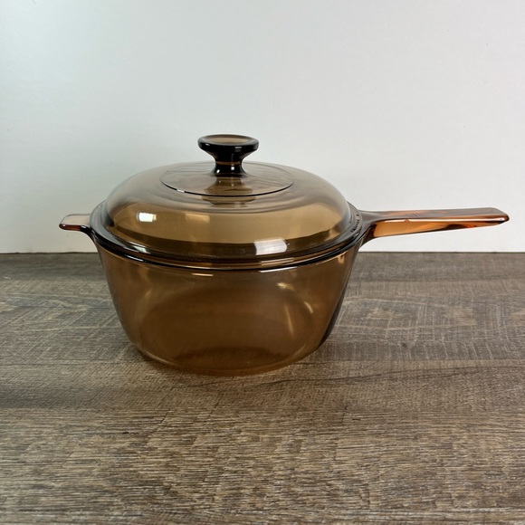 Corningware | Kitchen | Corning Vision Ware 25 Liter Sauce Pan Amber ...